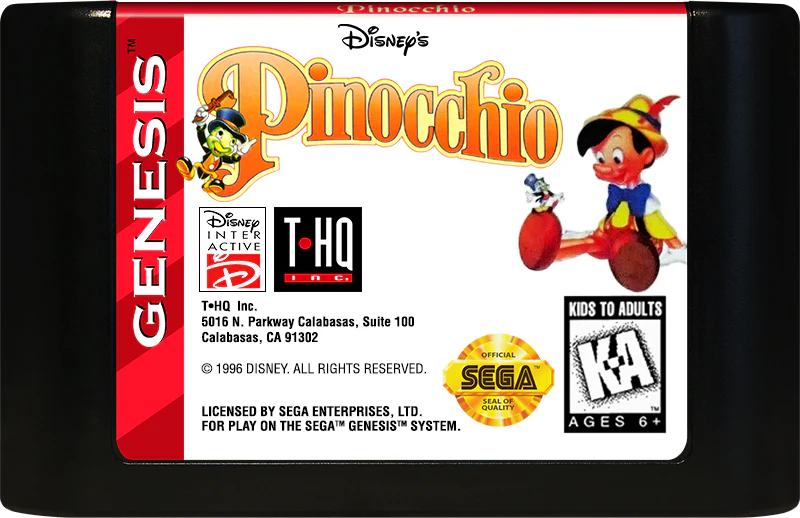 Pinocchio Sega Genesis – The Retro Games